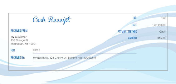 Send and Download Cash Receipts