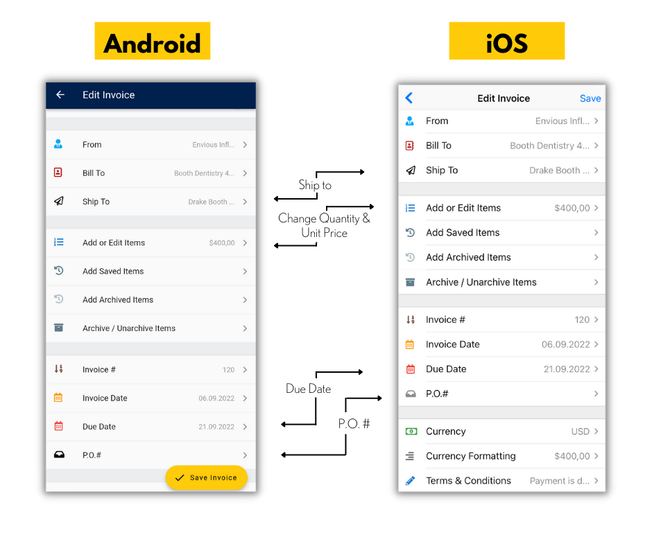 Need more details in your Invoice? Use the Advanced Form!